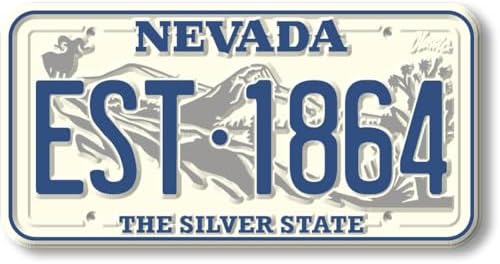 Amazon.com: Nevada State License Plate Magnet by Classic Magnets, 1.9 ...