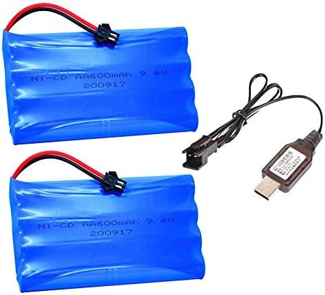 Amazon.com: CBB 9.6V 600mAh NI-CD Battery AA Battery Pack for RC Toy RC ...