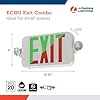 Lithonia Lighting Basics LED Exit Sign/Emergency Light Combo, Red/Green ...