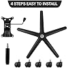 Amazon.com: Topdeep 28" Swivel Chair Base Replacement, Office Chair ...