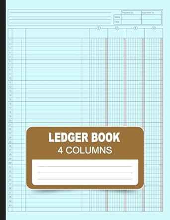 Amazon.com: Ledger Book with 4 Columns: Ideal for Bookkeeping and ...
