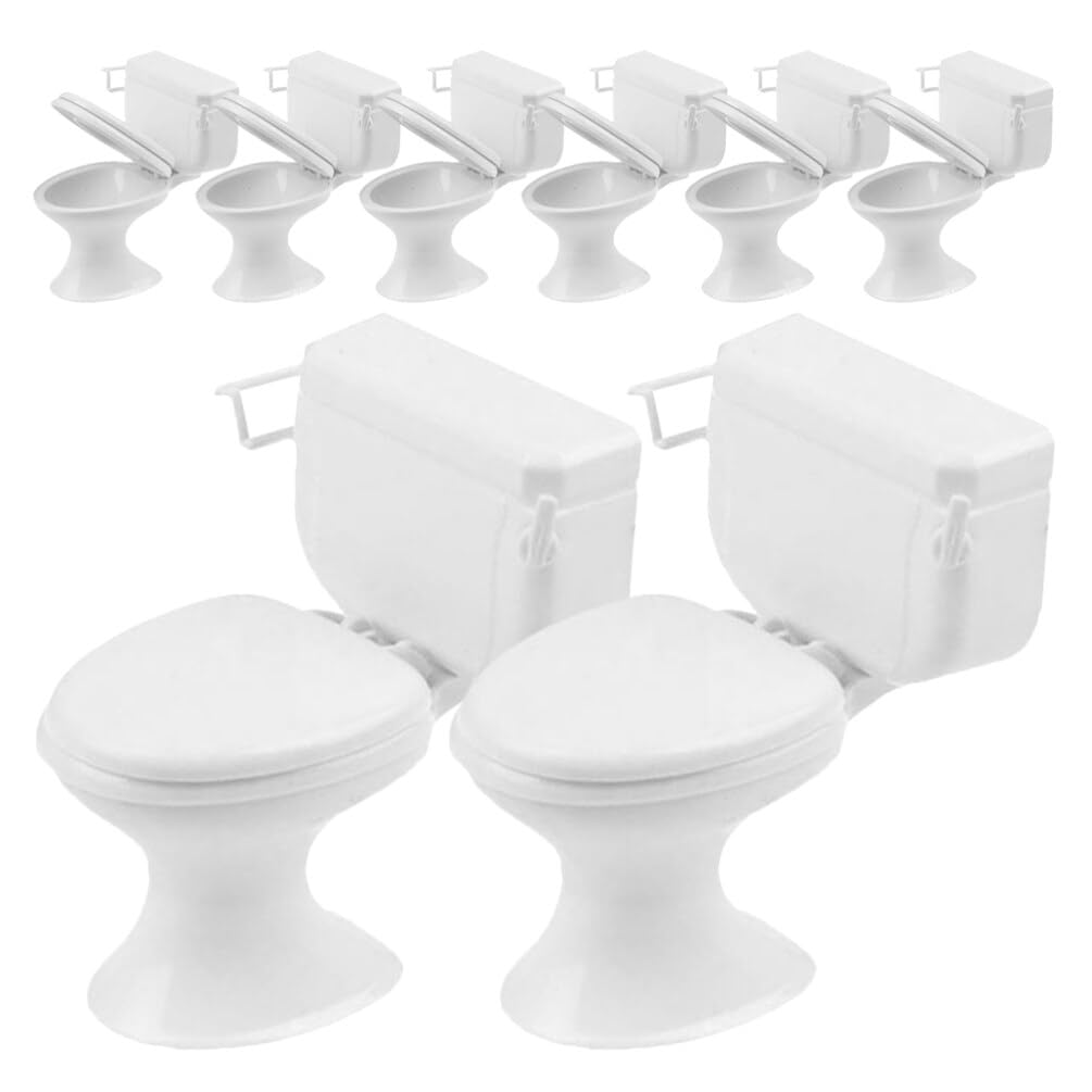 Dollhouse Bathroom Accessories Doll House Portable Zerodeko 6 Pcs Mini ...