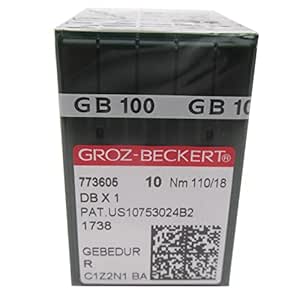 GROZ-BECKERT Needle in CKPSMS Clear Plastic Box- 100 GROZ-BECKERT DBX1 ...