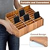 SPEACOUR Cell Phone Storage Box 24 Grids Wooden Storage Box Mobile ...