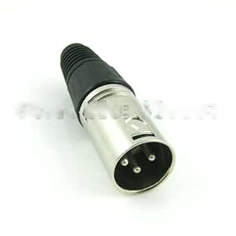 Amazon.com: (5 Pcs) XLR Connector Microphone 3 Pin Male Plug Speaker ...