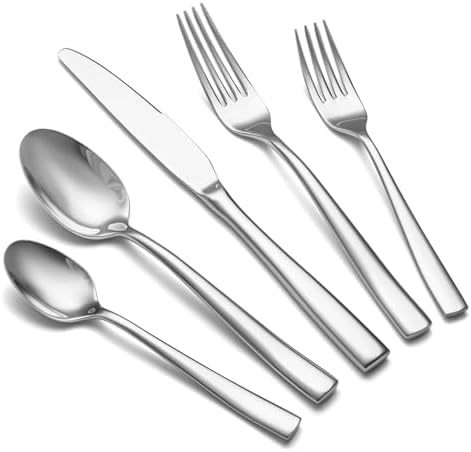 Amazon.com | Heavy Duty Silverware Set for 8, EIUBUIE 40 Piece ...