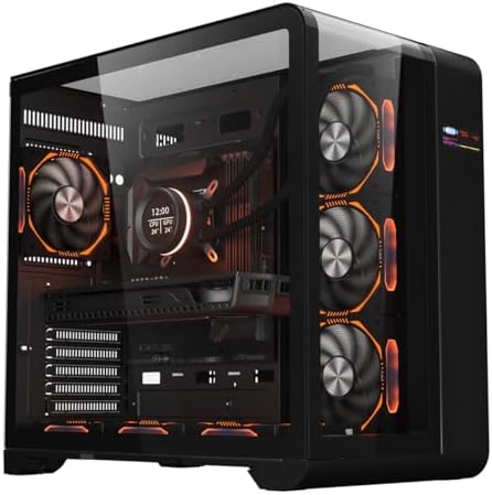 FOIFKIN PC Case - Pre-Installed 5 PWM ARGB Fan, ATX Mid-Tower Gaming PC ...