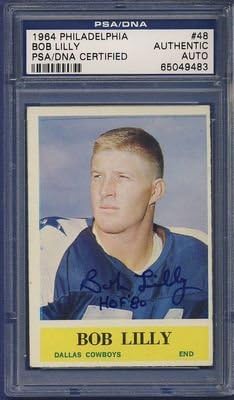 Autographed Bob Lilly Picture - 1964 Topps Rookie Card PSA DNA ...