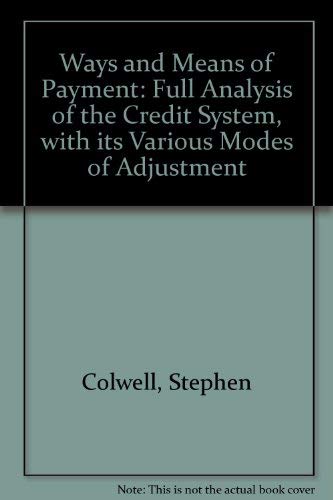 Ways and Means of Payment: Colwell, Stephen: 9780678001103: Amazon.com ...