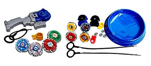 8 in 2 Metal beyblades Toy Set with Stadium and 2 Launchers 4 Blade ...