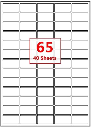 100 Sheets Quality Mini Address Labels 65 per A4 sheet (6500 Labels ...