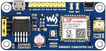 Waveshare SIM800C GSM/GPRS HAT, 2G Communication Data Transmission ...