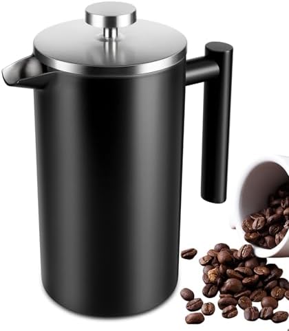 Amazon.com: Ubeca The 34oz Large French Press Coffee Maker – Elegant Borosilicate Glass Carafe ...