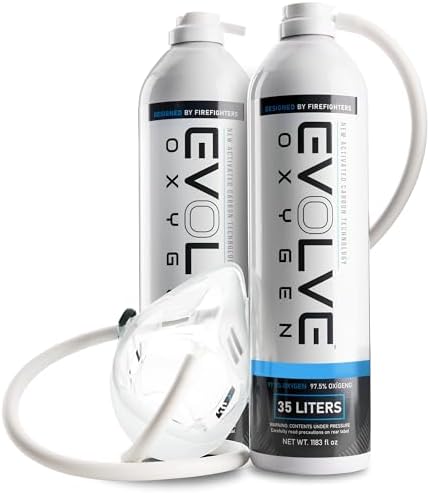Amazon.com: EVOLVE 35-Liter Pure Oxygen Canister with Mask and Tube ...