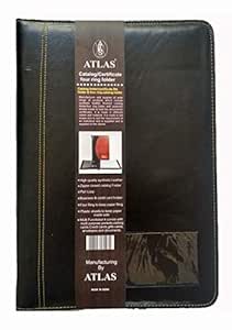 Atlas File Folders for Certificates, Documents Holder Ring File (Black ...