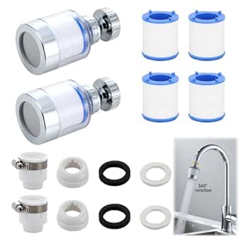 2 stuks waterfilter kraan, antikalk-kraanfilter, geavanceerde zuivering ...