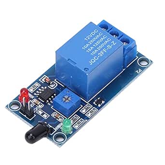 Flame Sensing Relay Module, IR Flame Sensor Module 760-1100nm 12VDC ...