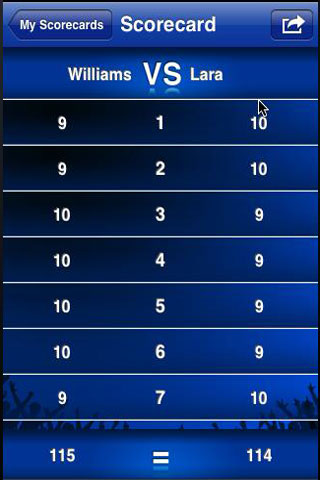 Boxing Scorecard - App on Amazon Appstore