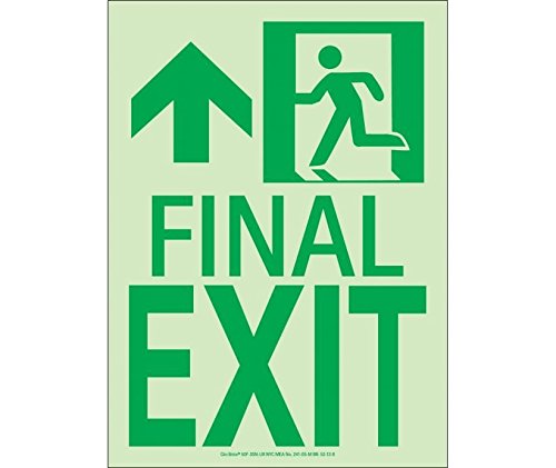 Amazon.com: National Marker 50F-3SN-L Final Exit Sign : Industrial ...
