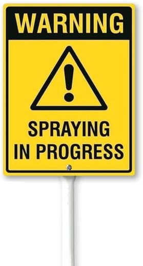 Amazon.com: Uptell Yard Signs, Spraying In Progress Yard Door Metal ...