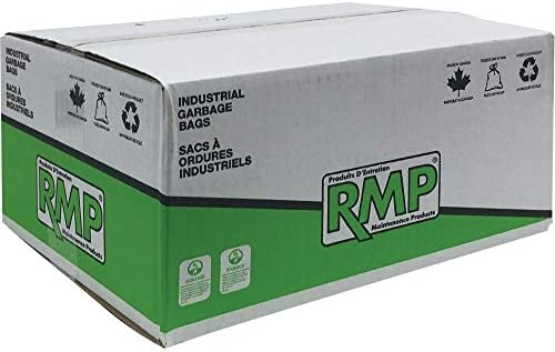 Industrial Garbage Bags, Utility, 24" W x 22" L, 0.64 mils, Black, Open ...