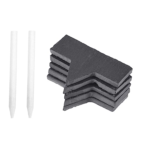 M METERXITY 10 Pack Plant Label Tags – Rectangle Shape Slate Garden ...