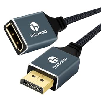 Amazon.com: Thzzhnno DisplayPort Extension Cable 10FT, DisplayPort 1.2 ...
