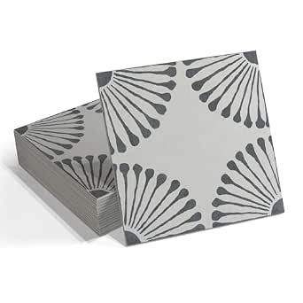 INNO STICKERS 16-Sheet Peel and Stick Floor and Wall Tile, 9" x 9" Gray ...