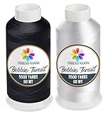 ・ブランド:ThreadNanny・製造元:ThreadNanny・モデル:XL_Black_White_5K・製造元/メーカー部品番号:XL_Black_White_5k・XLスプール x 2、ブラック、1-ホワイト - 各コーンに550...