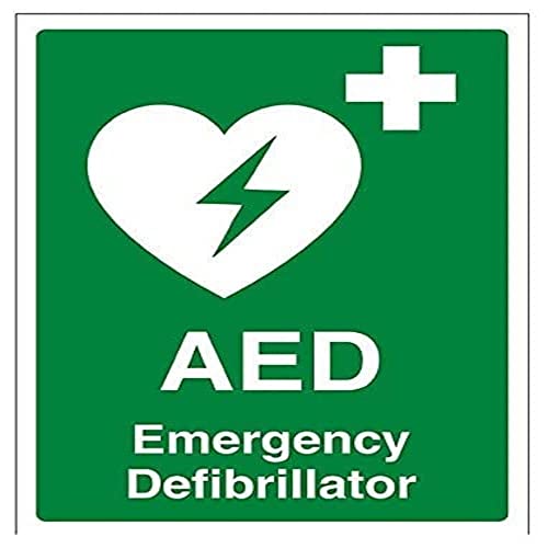 VSafety AED Emergency Defibrillator Sign – Portrait – 150mm x 200mm ...