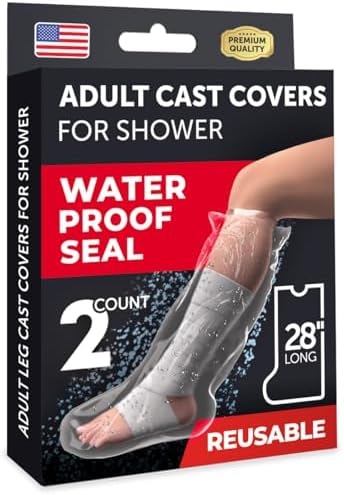 Amazon.com: 100% Waterproof Cast Covers for Shower Leg - 2pk - Tight ...