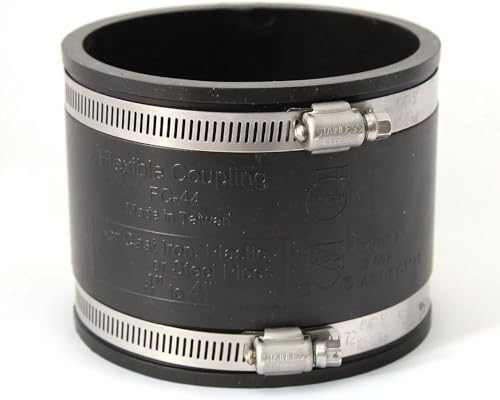 4" Rubber Coupling 110mm PVC Waste and Soil Drain Repair Pipe Coupler ...