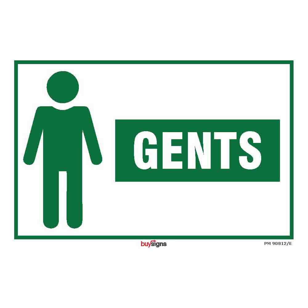 Buysigns.in - Gents Sign - Washroom signs for Toilet Restroom Glass ...