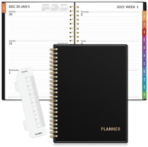 Amazon.com : SUNEE 2025 Weekly and Monthly Planner - from January 2025 ...