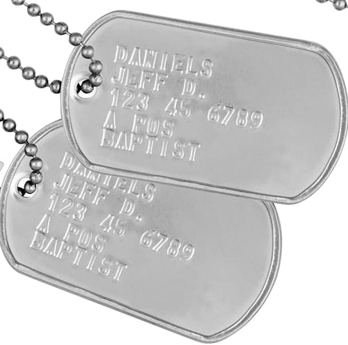 Amazon.com: U.S. Army Official Custom Dog Tags Set with Chain ...