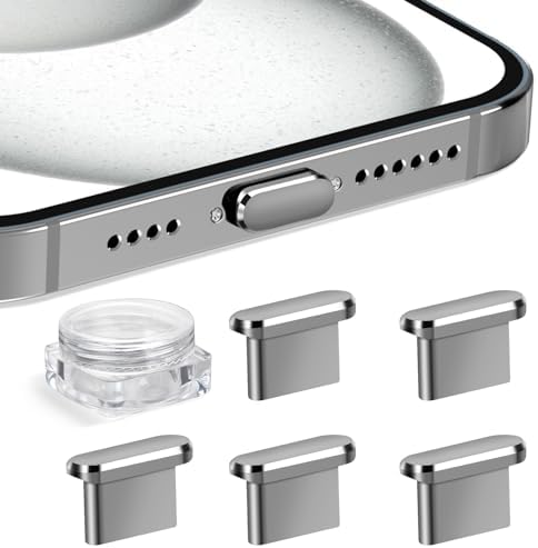 USB C Dust Plug 5 Pcs Metal Type C Dust Plugs USB C Earphone Hole Anti ...