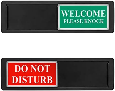 Do Not Disturb and Welcome Slider Sign 7 x 2 Inch Two-sided Magnet ...