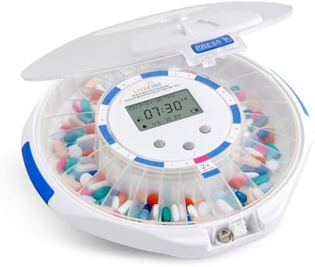 Amazon.com: LiveFine Automatic Pill Dispenser with 28-Day Electronic ...