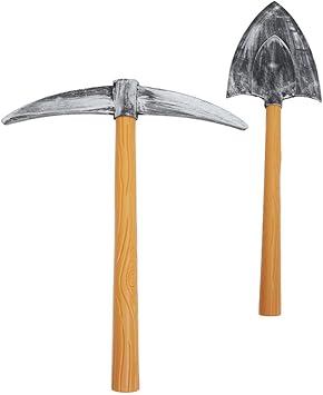 Amazon.com: PRETYZOOM Pickaxe Spade Toy 2pcs Dwarf Pickaxe Spade ...