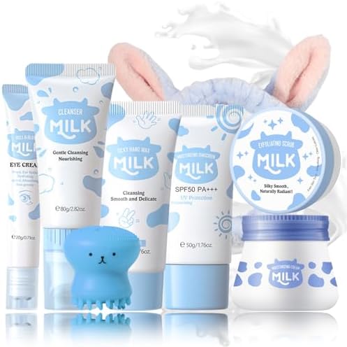 Amazon.com: Skin Care Kit Milk Girls Gifts - Teen Skin Care Set - Skin ...