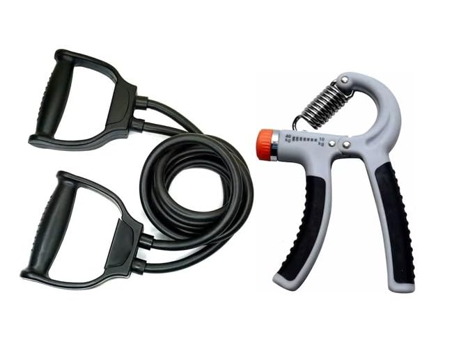 Buy Double Toning Tube & Adjustable Hand Grip for Full Body Workout ...