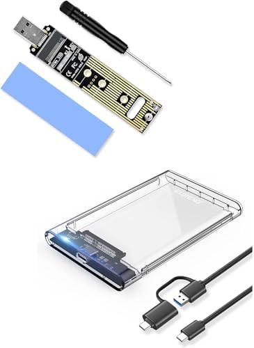 Amazon.com: ELUTENG NVME to USB Adapter M.2 NVME Hard Drive with USB C SSD Enclosure 2.5 inch ...