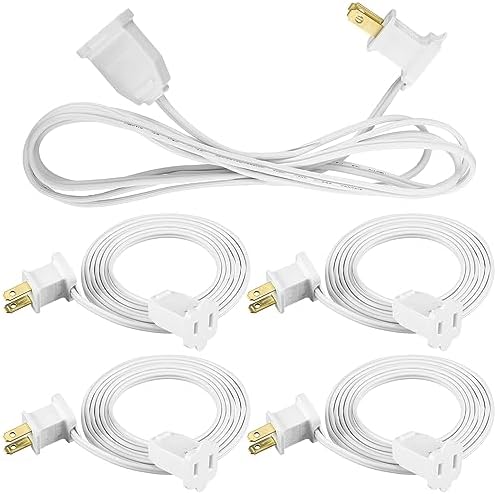 Amazon.com: Kanayu Indoor Extension Cord 2 Prong Electric Cord Extender ...