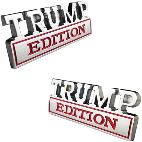 Amazon.com: HOOXEE 2 Pack Trump Edition Car Emblem, 3D Metal Badge Fit ...