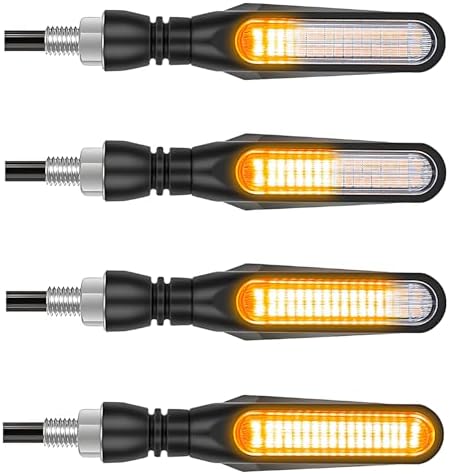 Amazon.com: Alopee Sequential LED Motorcycle Turn Signals 12V - Flowing ...