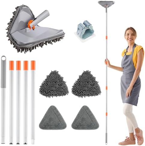 Amazon.com: Wall Cleaner Mop with Long Handle 80 Inches,Wall Scrubber ...