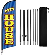 Amazon.com : Open House Flags for Real Estate Agents, Open House Flag ...