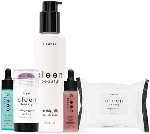 Amazon.com: Cleen Beauty Everyday Essentials Skin Care Set | Blue Light ...