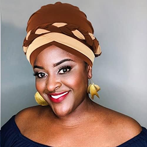 Woeoe Gorro elástico suave para la cabeza, turbante africano, color ...