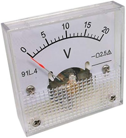 AC 0-20V Square Analog Volt Pointer Needle Panel Meter Voltmeter 91L4 ...